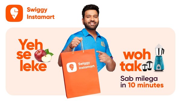 Swiggy Instamart launches new ad featuring Rohit Sharma and Ritika Sajdeh